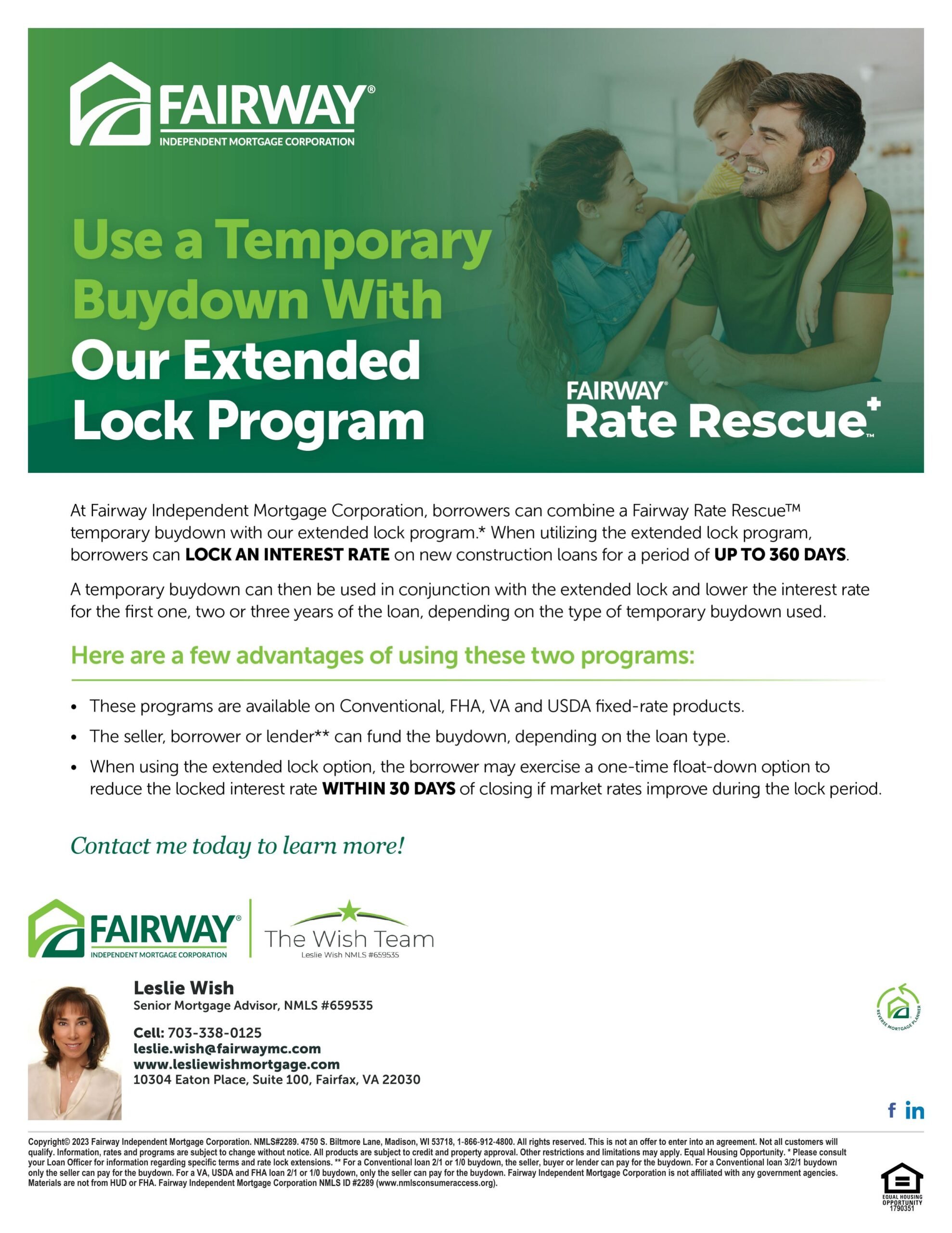 Fairway Extended Lock Program | Leslie Wish | The Wish Team